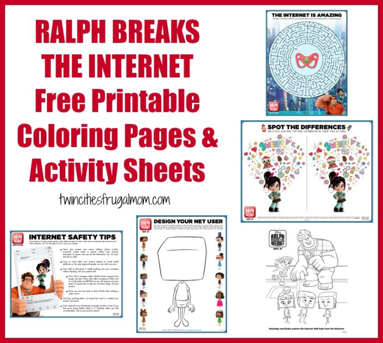 RALPH BREAKS THE INTERNET Free Printable Coloring Pages & Activity ...